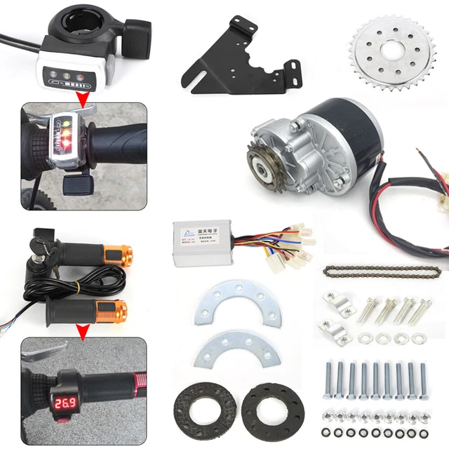 ELECTRIC BIKE LEFT Side Drive Motor Kit Mountain Bike Conversion Custom ...