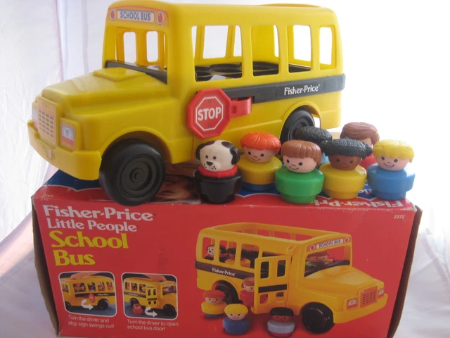 FISHER PRICE - Chunky Little People - School Bus #2372 - Boxed 6 ...