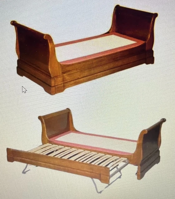 BRIGITTE FORESTIER SLEIGH Bed (Single with a 'Trundle' single bed ...