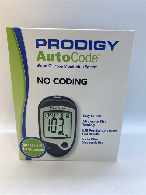 PRODIGY AUTOCODE TALKING Blood Glucose Monitoring System New Sealed $17 ...
