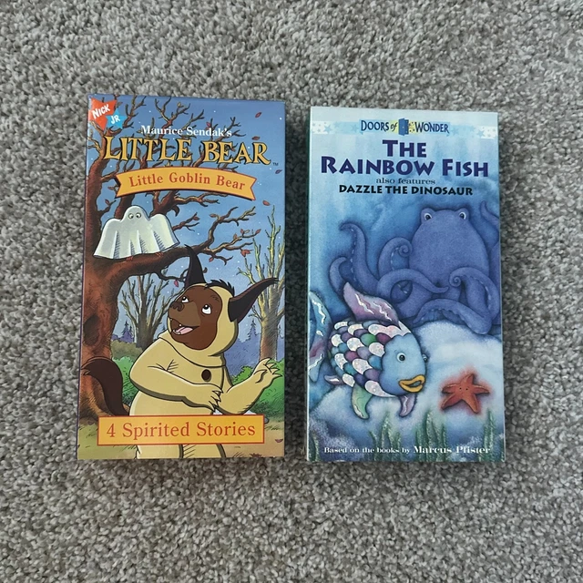 LITTLE GOBLIN BEAR Nick Jr Halloween Orange Tape & Rainbow Fish VHS Set ...
