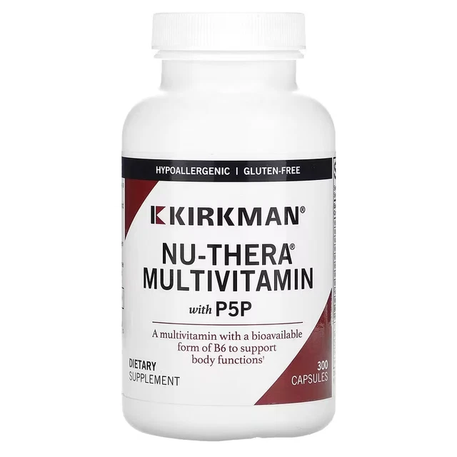 KIRKMAN LABS, NU-THERA Multivitamin with P5P, 300 Caps, Expiry:06/2027 ...