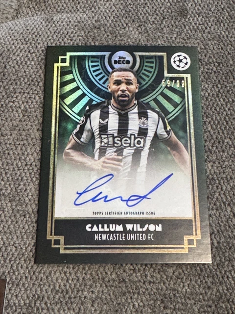 AUTÓGRAFO AUTOMÁTICO TOPPS Deco 23/24 Callum Wilson/99 Newcastle FC ...
