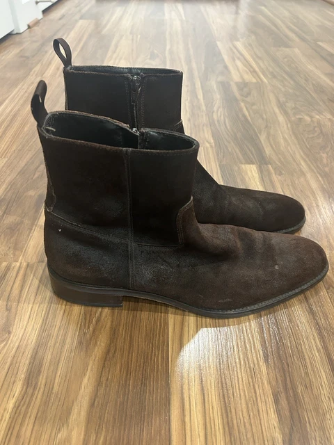 TO BOOT NEW York Adam Derrick Boots Mens 11.5 Brown Suede Leather ...