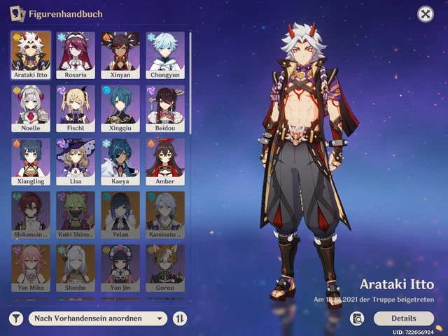 EU GENSHIN IMPACT [AR 22] Arataki Itto + Lancia Skyward 2x5* EUR 14,99 ...