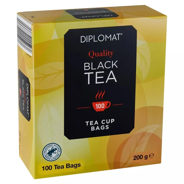 DIPLOMAT QUALITY BLACK Tea 200 Tea Bags 200g Rainforest Alliance ...