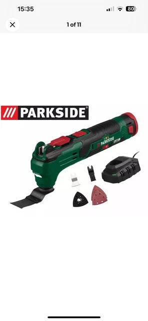 PARKSIDE 12V CORDLESS Multi Purpose Tool Starter Set With 2Ah Battery ...