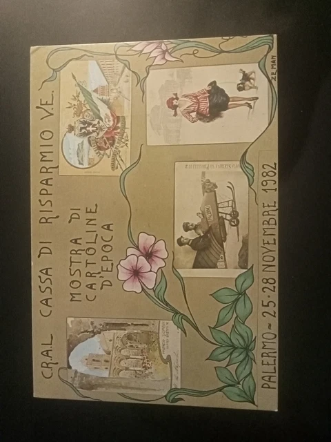 CARTOLINA ANTICA PALERMO Cassa Risparmio Mostra Cartoline D'epoca 1982 ...