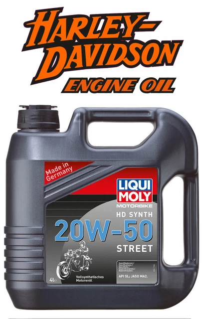 HARLEY DAVIDSON HD Engine Oil 20W-50 Motorcycle Oil 4 Litres £79.99 ...