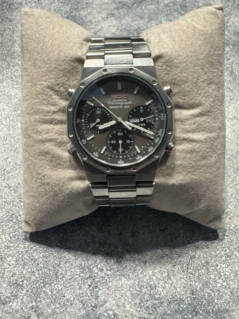 SEIKO CHRONOGRAPH 7A38-7029 Sports 100 Quartz Japan Made Royal Oak $995.00 - PicClick AU