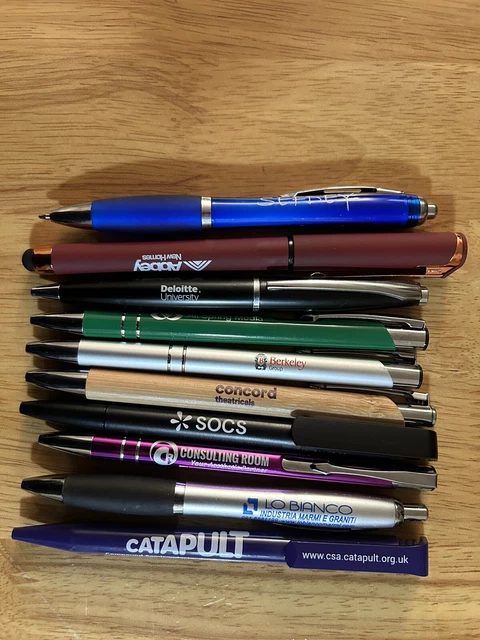 A SET OF 10 unique, new advertising pens + 4 FREE! (4) £8.00 - PicClick UK