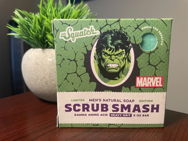 DR SQUATCH LIMITED Edition Marvel Soap Hulk Scrub Smash - 🟢🟢🟢🟢🟢1 Bar 🧼 ...
