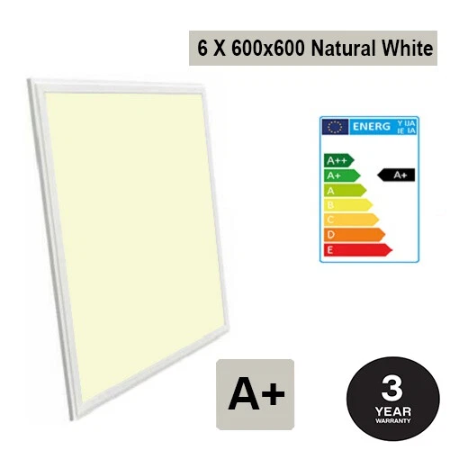 6X48W LED PANEL Light Recessed Ceiling (Natural White 4500 K) 600 x 600 ...