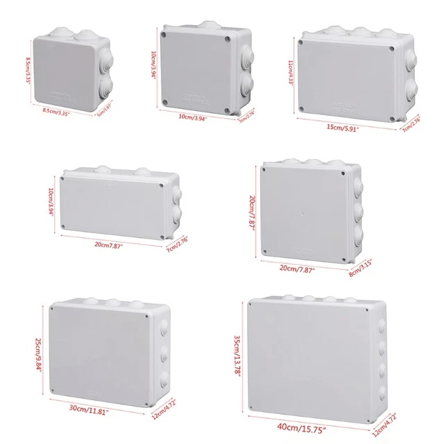 WATERPROOF JUNCTION BOX Power Enclosure Rectangle Electronic Project ... WATERPROOF JUNCTION BOX Power Enclosure Rectangle Electronic Project ...