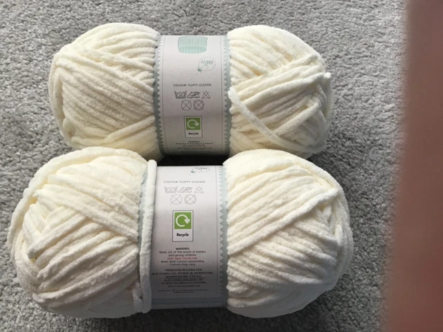 ALDI SO CRAFTY Knit & Purl baby yarn 2 x 100g Fluffy Clouds £4.00 ...