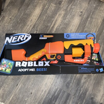 NERF ROBLOX ADOPT Me! Bees! Lever Action Dart Blaster Gun Zero Fuss Box ...