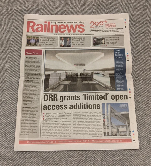 RAILNEWS (RAIL NEWS) newspaper - August 2025 £1.16 - PicClick UK