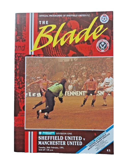 SHEFFIELD UNITED V Manchester United - Season 1990/91 - Football ...