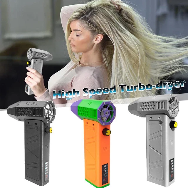 14RPM MINI TURBO Jet Fan Brushless Handheld Duct Fan 52M/S Portable ...