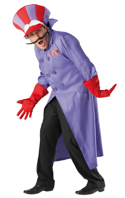 MEN'S WACKY RACES Dick Dastardly 60s TV Fancy Dress Costume £52.99 ...
