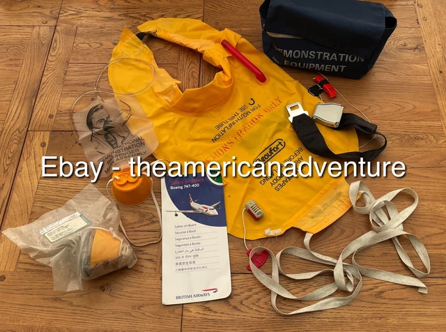 BRITISH AIRWAYS 747-400 Aircraft Cabin Crew Safety Demonstration Kit £ ...