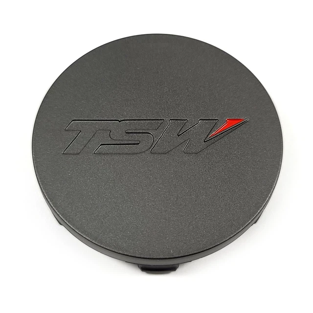 TSW GUNMETAL GREY Wheel Center Hub Cap 2-7/16"OD Snap-In Closed-End ...