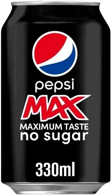 PEPSI MAX NO Sugar Cans, 330 ml Pack of 24 £9.75 - PicClick UK