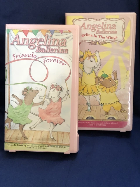 ANGELINA BALLERINA 2-TAPE VHS lot, Friends Forever & Angelina In The ...