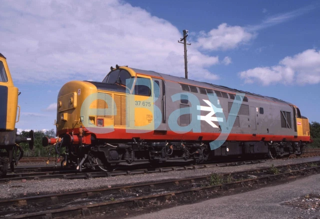 35MM RAILWAY SLIDE of Class 37 37675 @ St Blazey Copyright to Buyer £4. ...