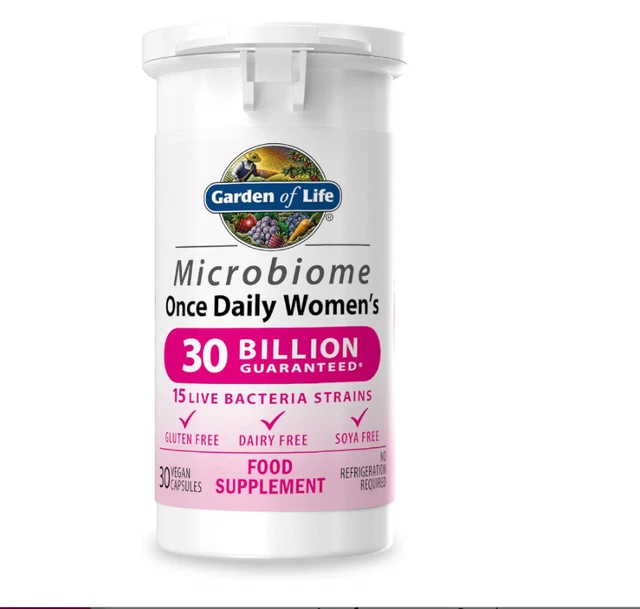 MICROBIOME ONCE DAILY Women's - Gut Health Supplements 30 Billion CFU ...