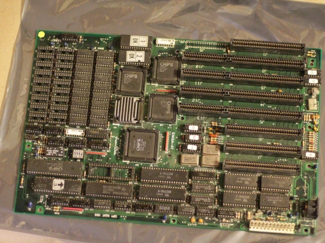 286 AT MOTHERBOARD CHIPS 512 kb RAM ISA SIGNA-AT FOR PARTS OR REPAIR £ ...