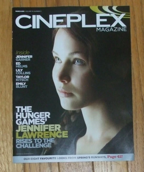 CINEPLEX MAGAZINE JENNIFER LAWRENCE Taylor Kitsch ED HELMS Joe Dinicol ...