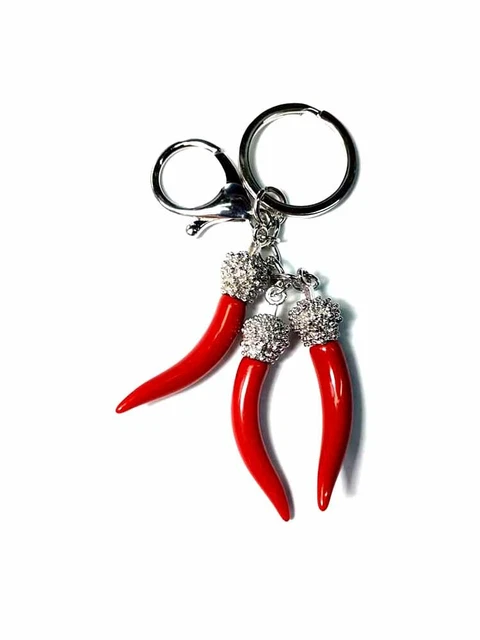 1 PORTE-CLÉS CORNE 3 Cornes Métal Amène Chance Horn Charms EUR 7,00 ...