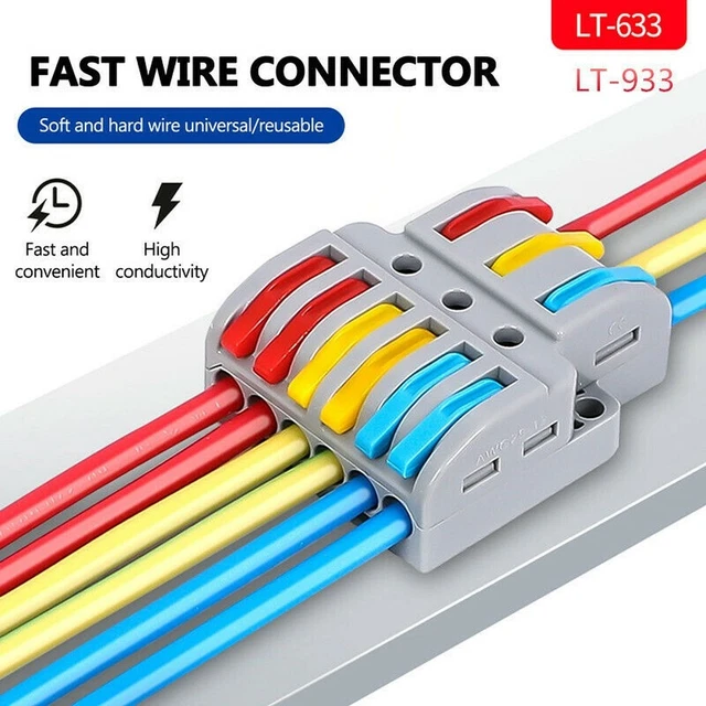 QUICK ELECTRICAL CONNECTORS Wire Cable Block Clamp Terminal Cable ...