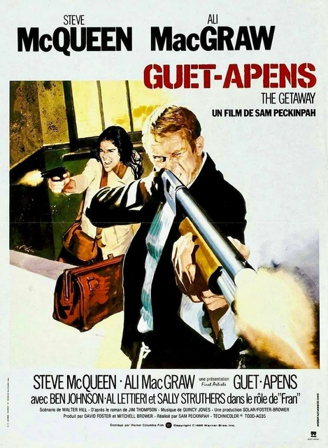 TOILE TABLEAUX FILM guet apens Steeve McQuuen 30 x 45 cm EUR 19,99 ...