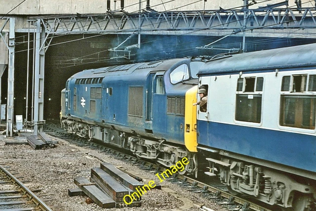PHOTO DE CHEMIN de fer 6x4 classe 37 37123 BR bleu quittant Birmingham ...