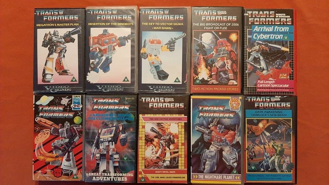 TRANSFORMERS VINTAGE VHS VIDEO TAPES - BUNDLE of 10, CYBERTRON MEGATRON ...