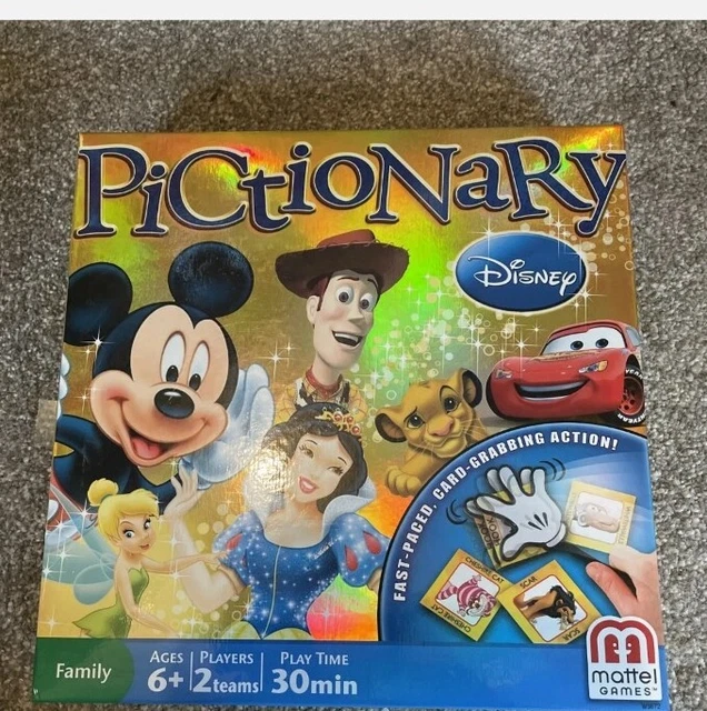 DISNEY PICTIONARY - Family Board Game - Mattel - Excellent Condition ...