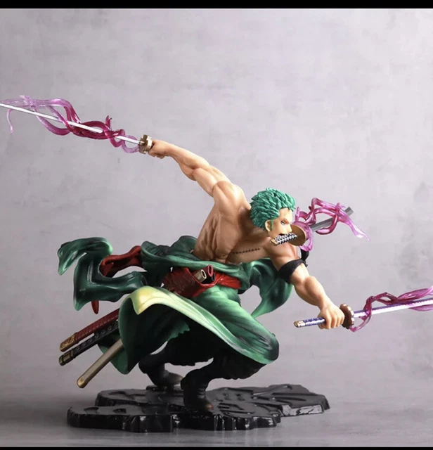 ACTION FIGURE ONE PIECE Roronoa Zoro Anime Statua PVC Manga 3 Spade ...