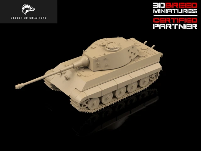 WWII GERMAN TIGER II Tank - Resin - Bolt Action / Chain of Command £22. ...