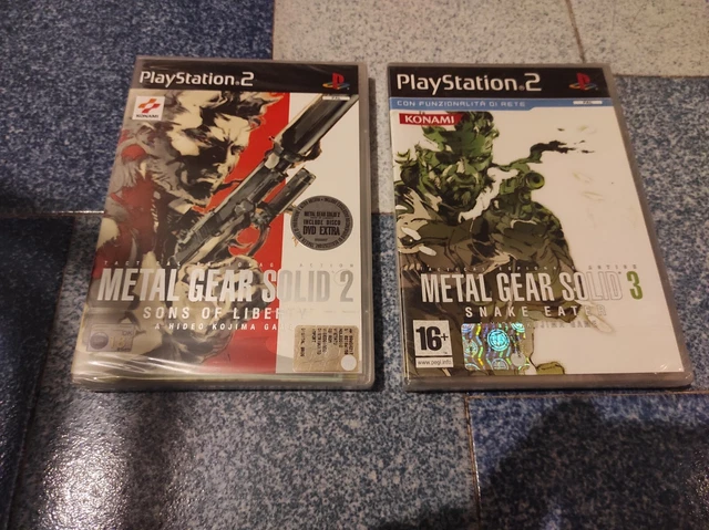 METAL GEAR SOLID 2 Sons Liberty + MGS 3 Snake Eater Nuovo Italiano ps2 ...