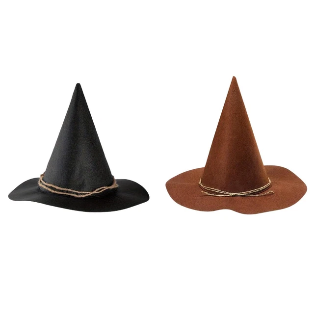 HALLOWEEN WITCH HAT Felt Pointed Cap for Fancy Dress Stage Show Themed ...