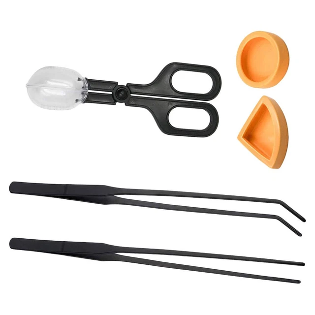 REPTILES FEEDER TOOL Snake Lizard Feeding Supply Tongs Food Tweezers ...