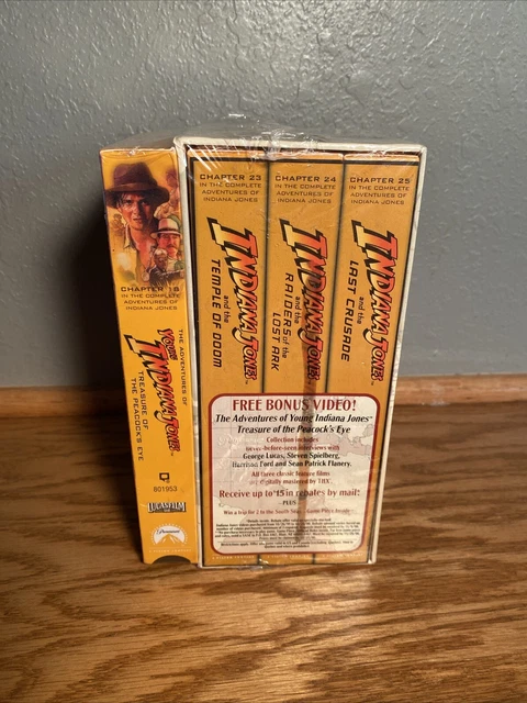 INDIANA JONES - The Adventure Collection (VHS, 1999, 4 Tape Set ...