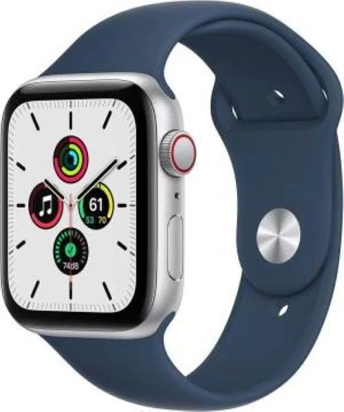 APPLE WATCH SE 2021 Cell 44mm Silver Aluminium Case/Blue Abyss Sport ...