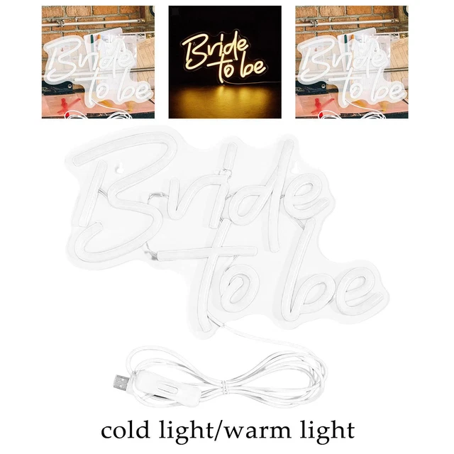 BRIDE NEON SIGN Party Supplies Engagement Gifts Aesthetic LED Neon ...