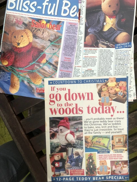Teddy Bear Knitting Patterns Debbie Bliss Gentleman Gardener Sailor