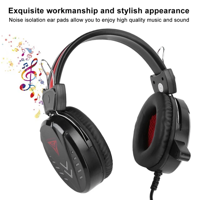 A1 GAMING HEADSET 3.5MM USB Wired Over Ear Headphone With LED Light And ...