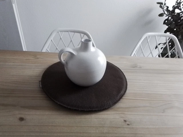 WUNDERSCHÖNER GROSSER DEKO Krug, Vase aus Keramik mit Henkel WEISS Vintage EUR 7,50 - PicClick DE