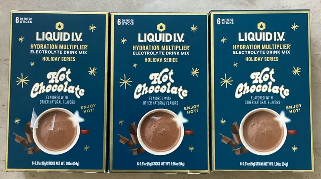 3X LIQUID IV Hydration Multiplier Electrolyte Drink Holiday Series Hot ...
